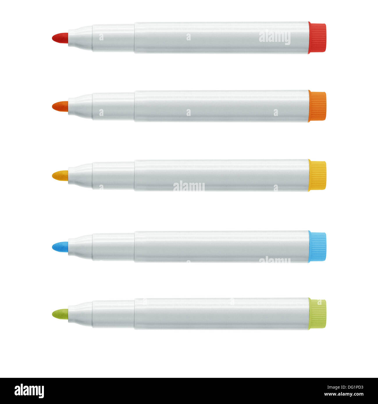 Colorful text highlighter pens, (with clipping work path Stock Photo ...