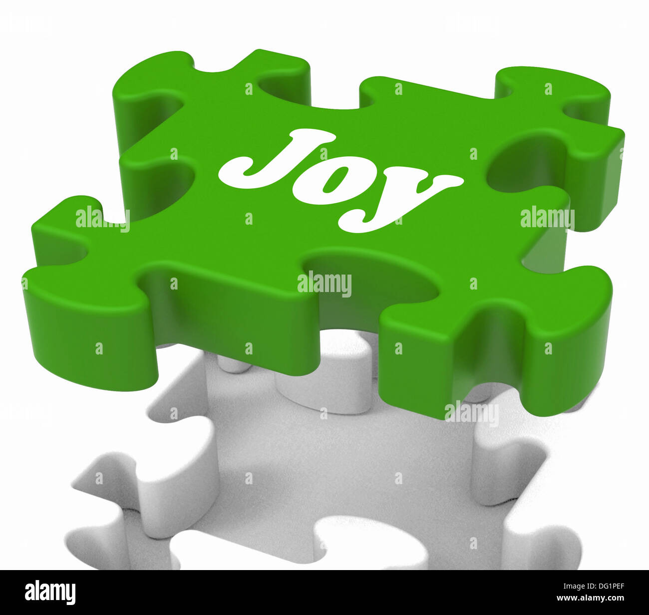 Joy Puzzle Showing Cheerful Joyful And Enjoy Stock Photo - Alamy