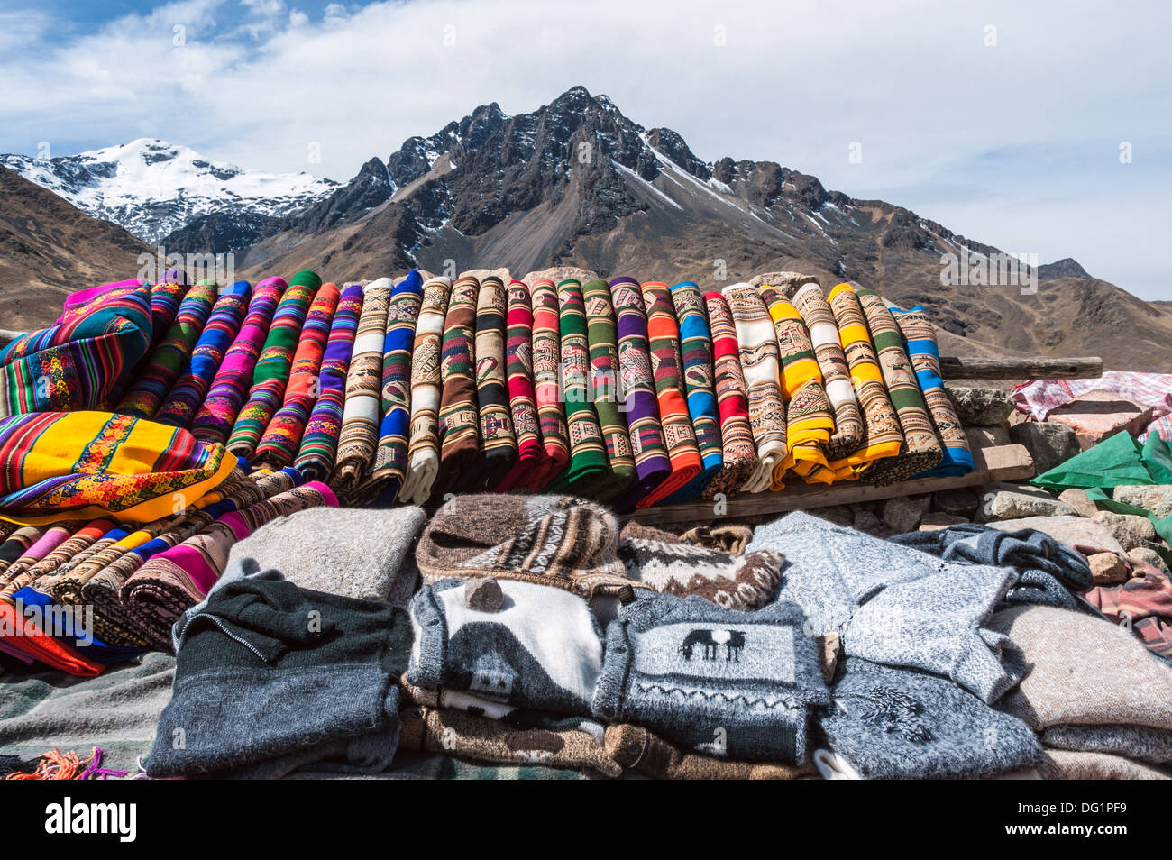 Tourist spot in the high Andes Stock Photo - Alamy
