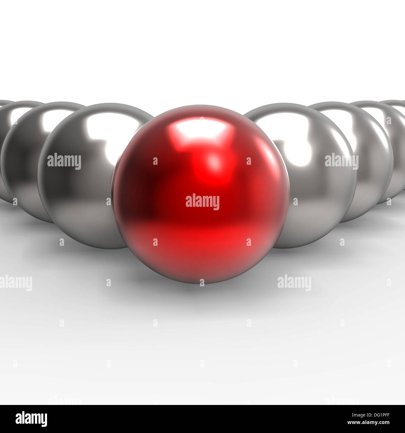 Leading Metallic Balls Shows Leadership And Vision Stock Photo - Alamy