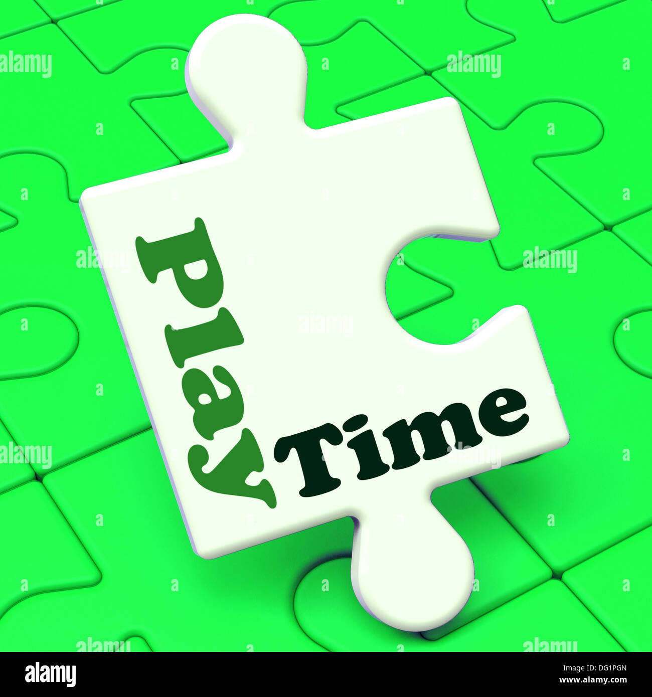 Play Time Puzzle Showing Fun Playtime And Playschool Stock Photo - Alamy