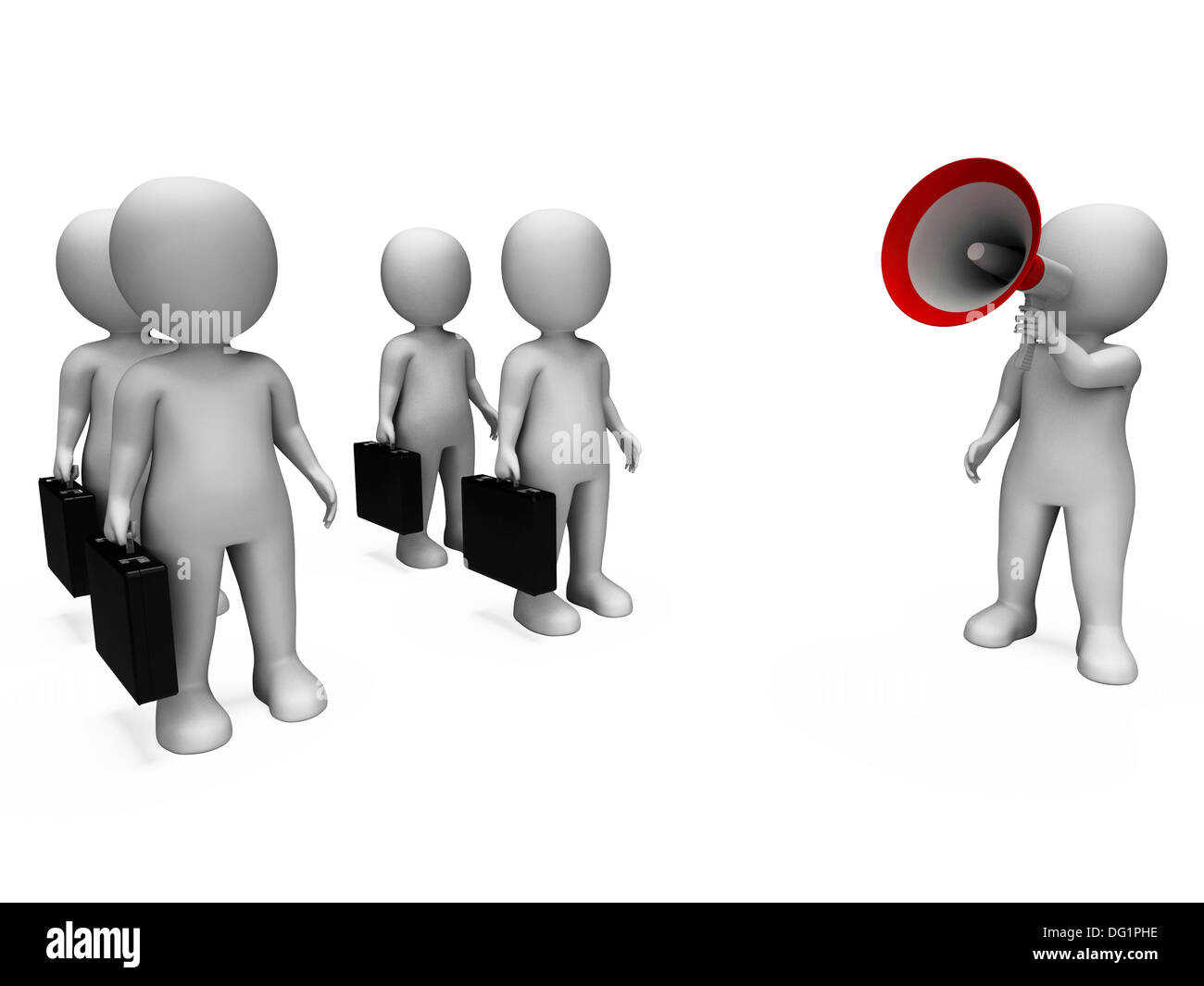 Megaphone manager showing leader hi-res stock photography and images ...