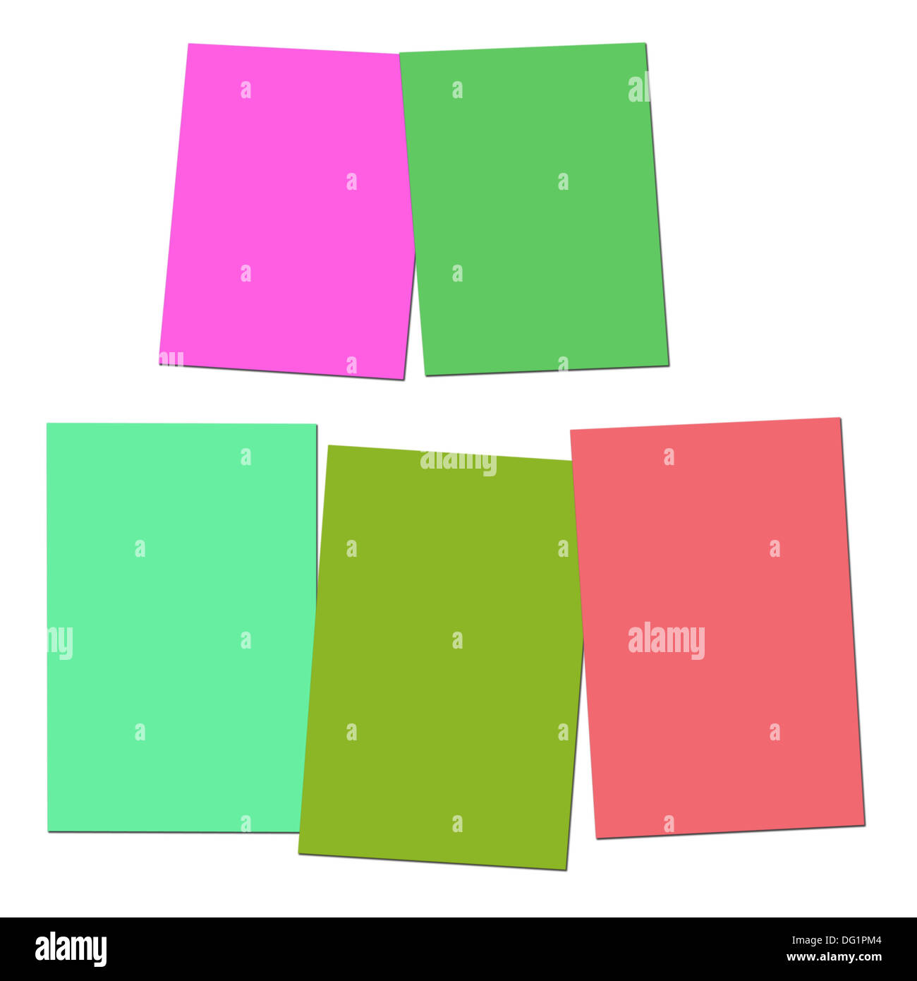 Two And Three Blank Paper Slips Showing Copyspace For 2 Or 3 Letter ...