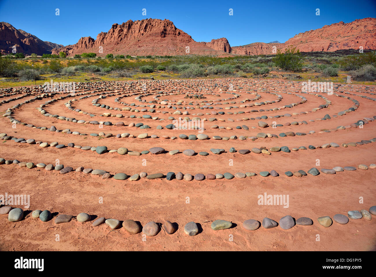 Boulders laying in circles for spiritual purpose. Southern Utah, USA ...