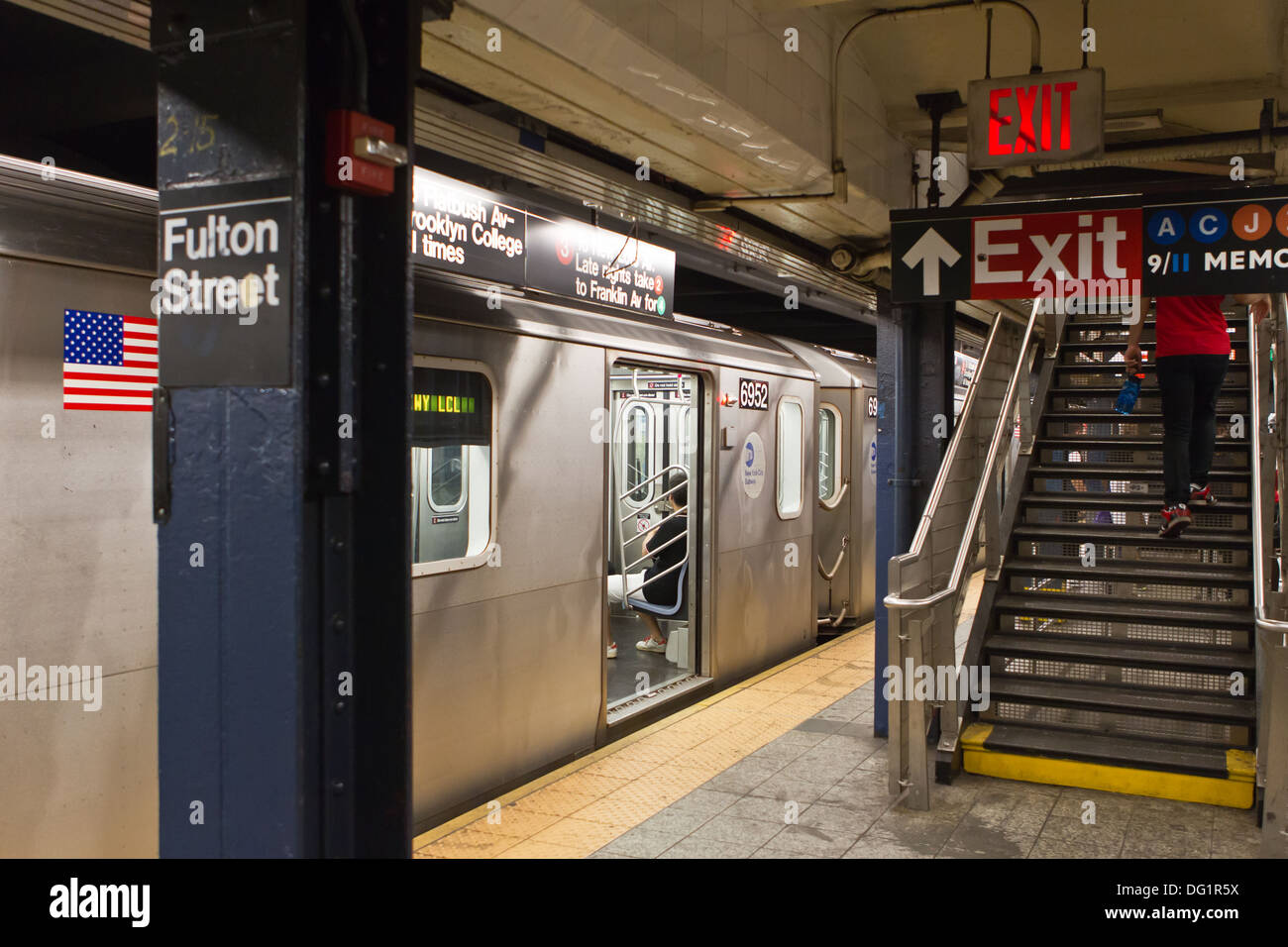Fulton street station hi-res stock photography and images - Alamy