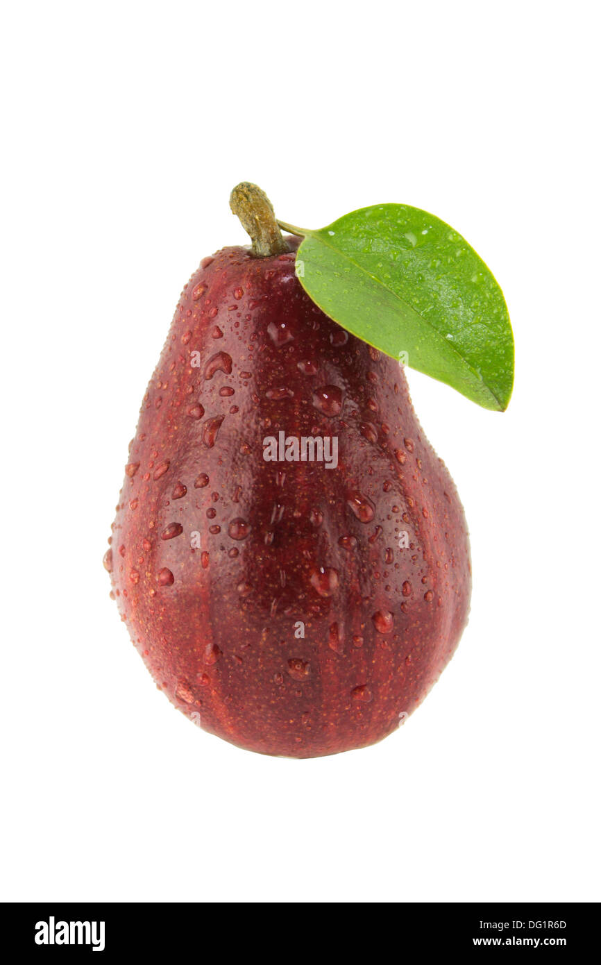 Fresh Red Pears on white (with clipping work path Stock Photo - Alamy