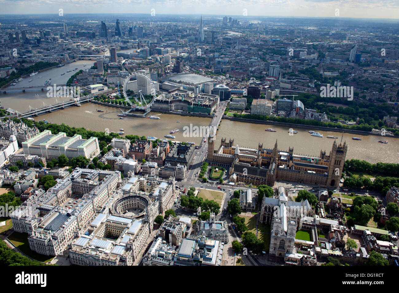 Aerial view of Westminster and the River Thames Stock Photo - Alamy