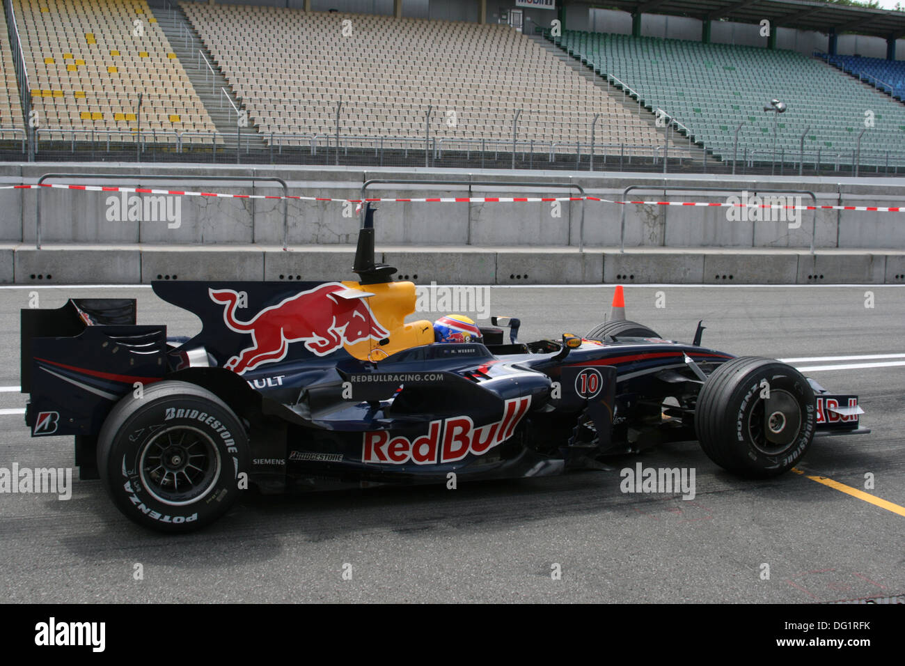 Mark Webber ( Red Bull Racing ) on pit lane during formula 1 testing on ...