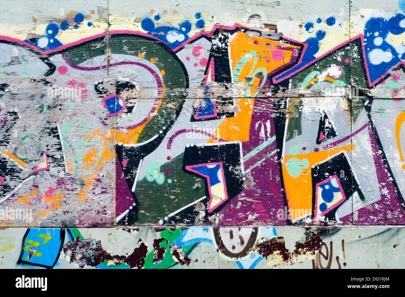 Detail of graffiti on a wall Stock Photo - Alamy
