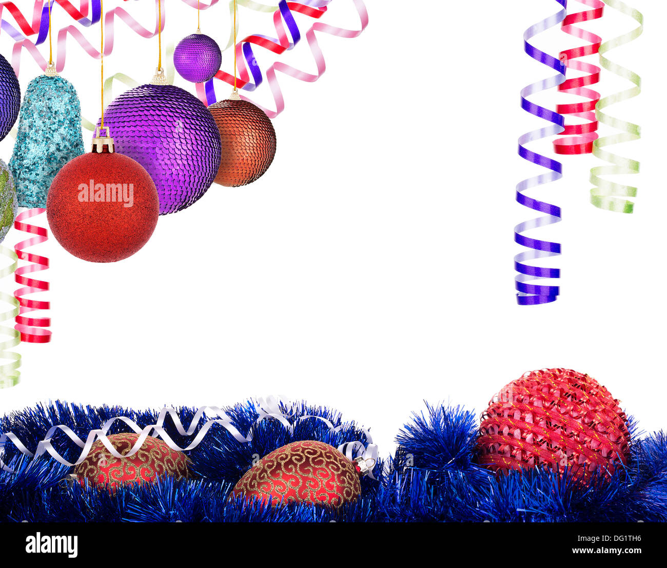 Bright christmas background isolated on a white Stock Photo - Alamy