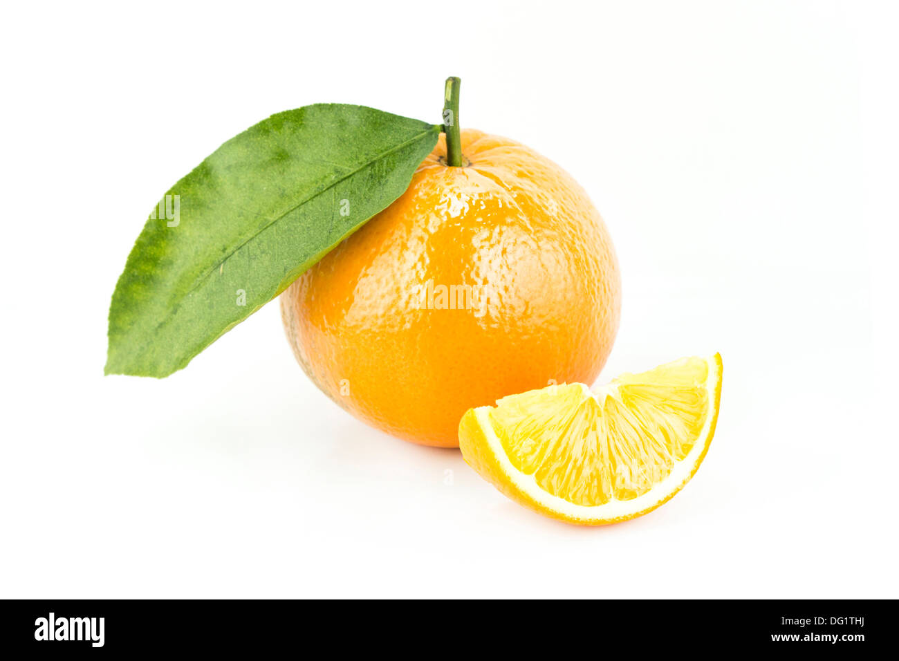 Sweet orange isolated on white background (with clipping work path ...