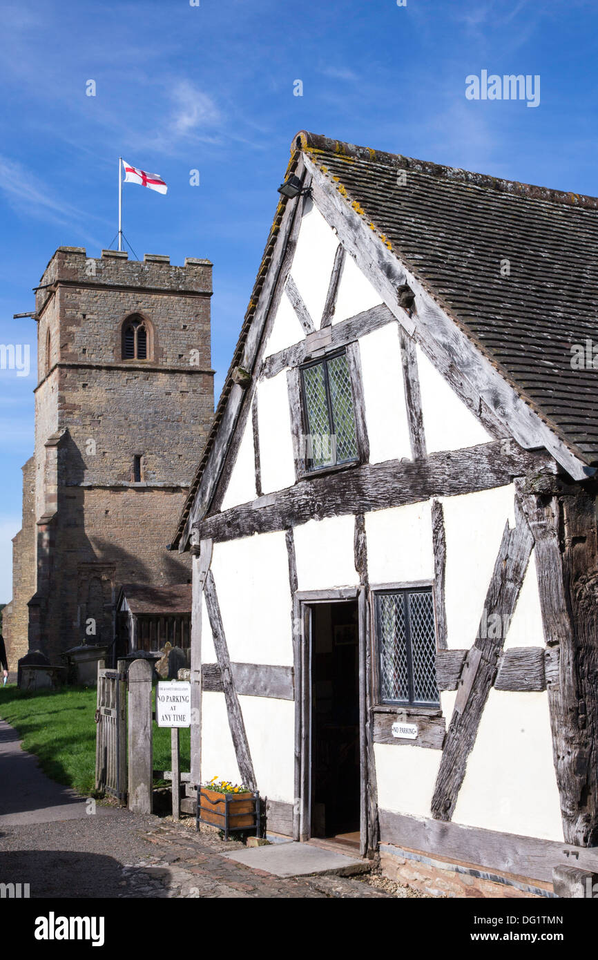 St James the Great Church and the timber-framed Ale House Colwall ...