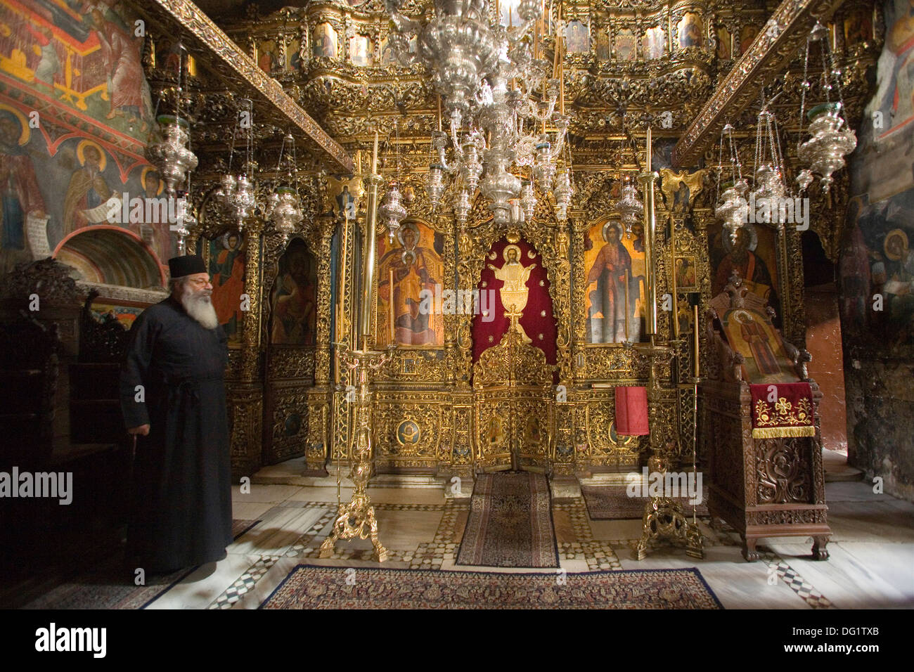 europe, greece, dodecanese, patmos island, chora, monastery of saint ...