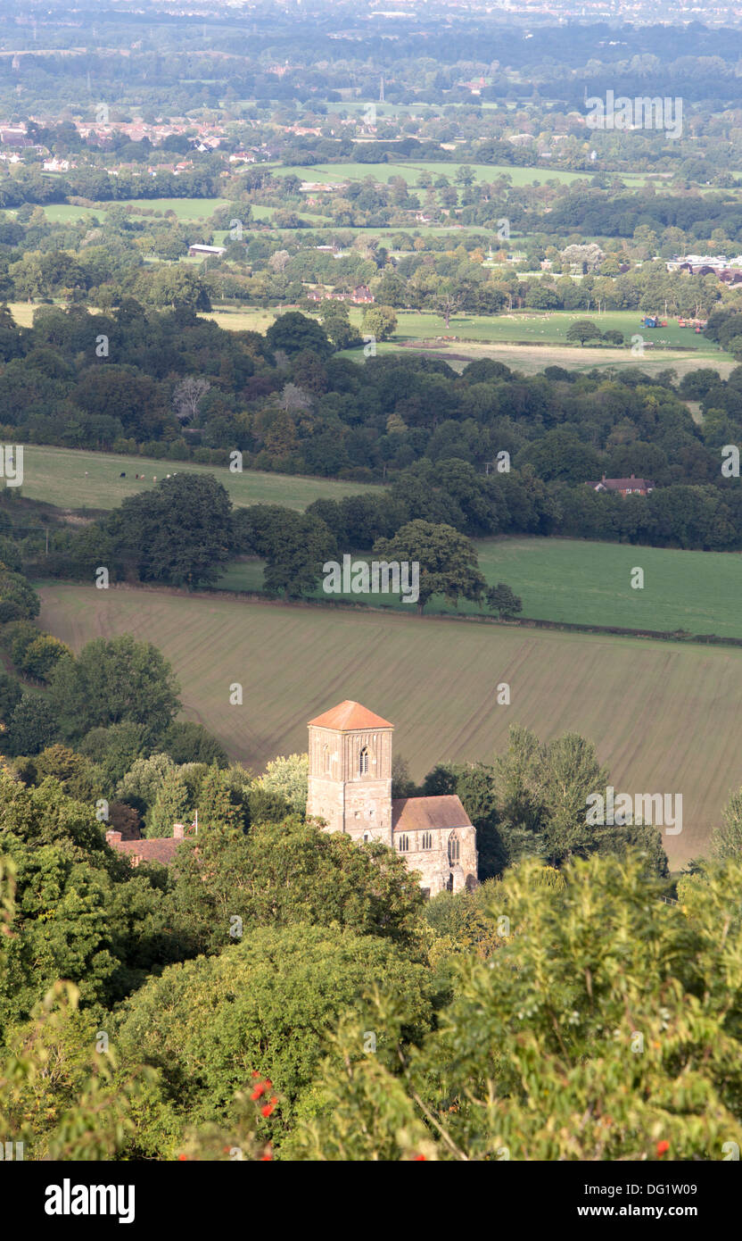 Little Malvern Priory, from the Malvern Hills, Little Malvern ...