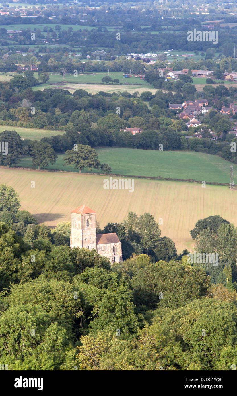 Little Malvern Priory, from the Malvern Hills, Little Malvern ...