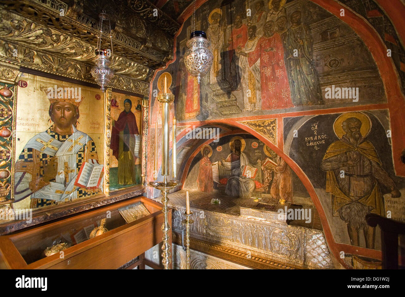 europe, greece, dodecanese, patmos island, chora, monastery of saint ...
