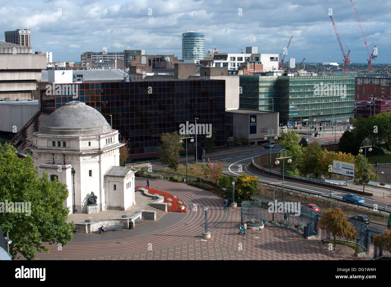 View from Library of Birmingham rooftop garden, Birmingham, UK Stock ...