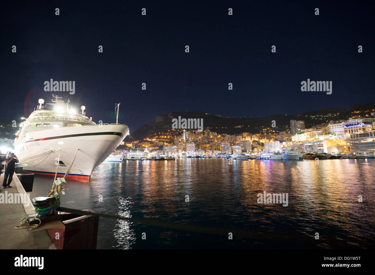 Ship, Yacht, Port, Hercule, Monaco, Monte Carlo Stock Photo - Alamy