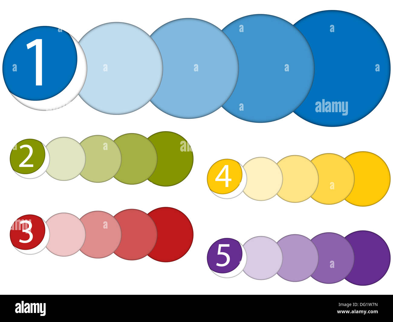 Vector - Set of Colorful Frames with Numbers Stock Photo - Alamy