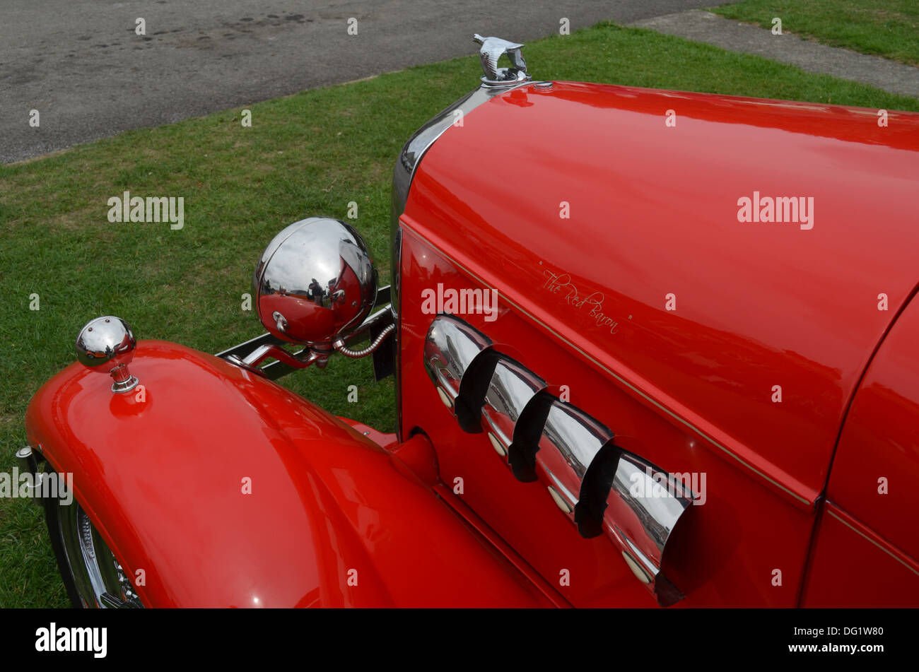 Red custom car Stock Photo - Alamy
