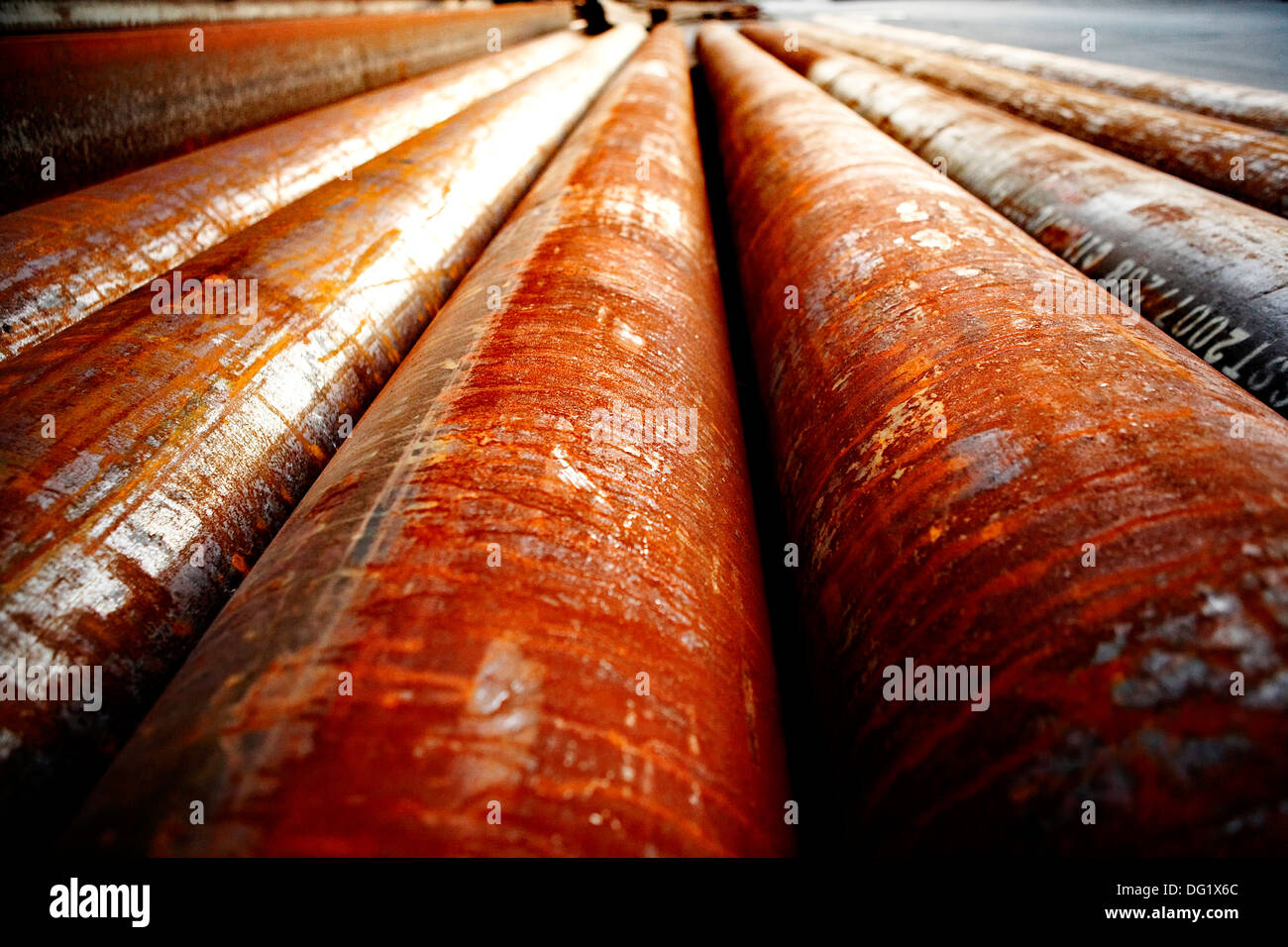 Rusted Industrial Metal Pipes, Close Up Stock Photo - Alamy