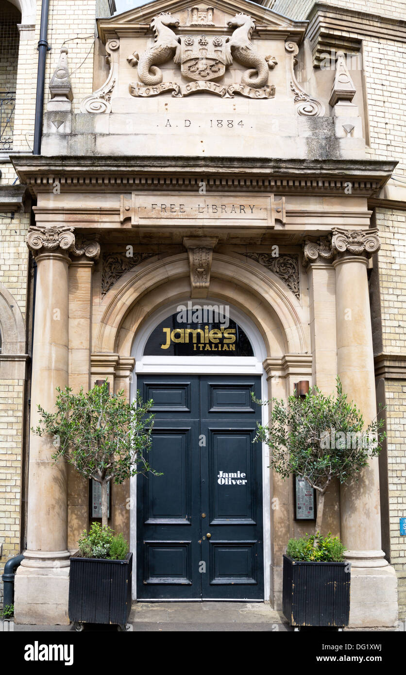 Jamie Oliver Jamie's Italian restaurant facade, Cambridge, England ...