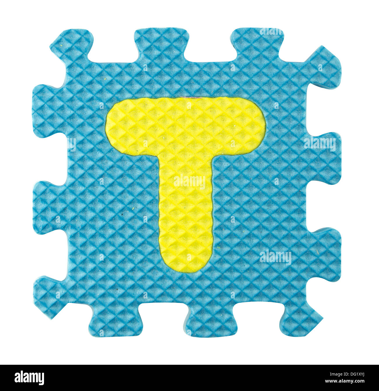 T letter, Alphabet puzzle isloated on white background , with clipping ...