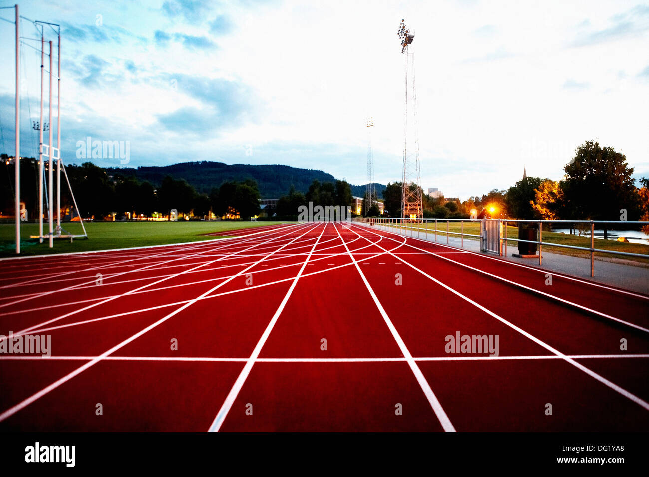 Sports Running Track Stock Photo - Alamy