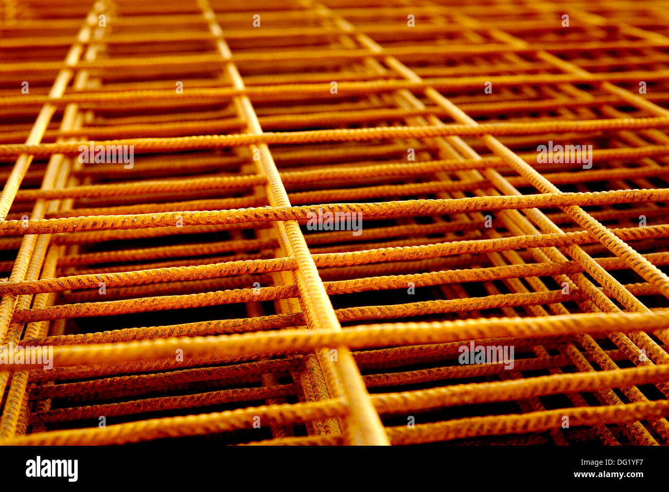 Rusted Metal Rebar Grids, Close Up Stock Photo - Alamy