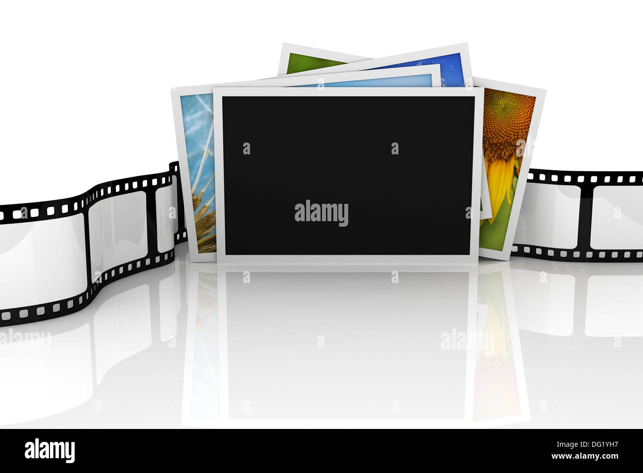 Stack of photos with film Stock Photo - Alamy