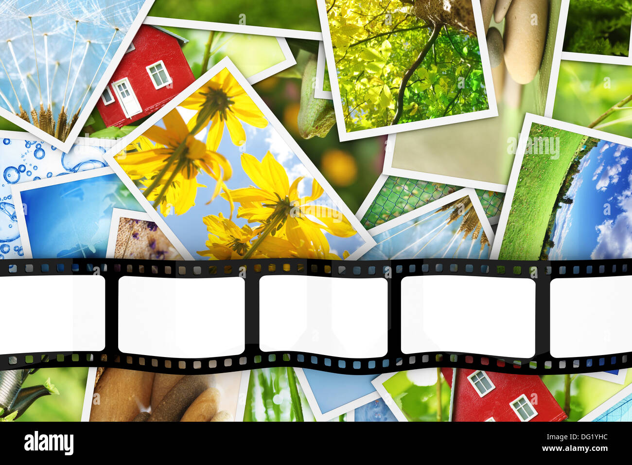 Stack of photos with blank film Stock Photo - Alamy
