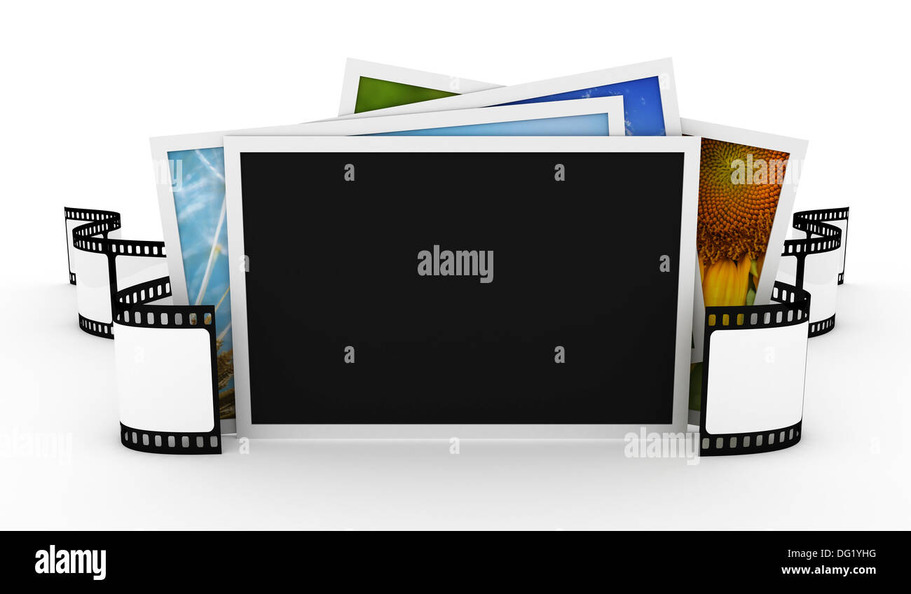 Stack of photos with film Stock Photo - Alamy