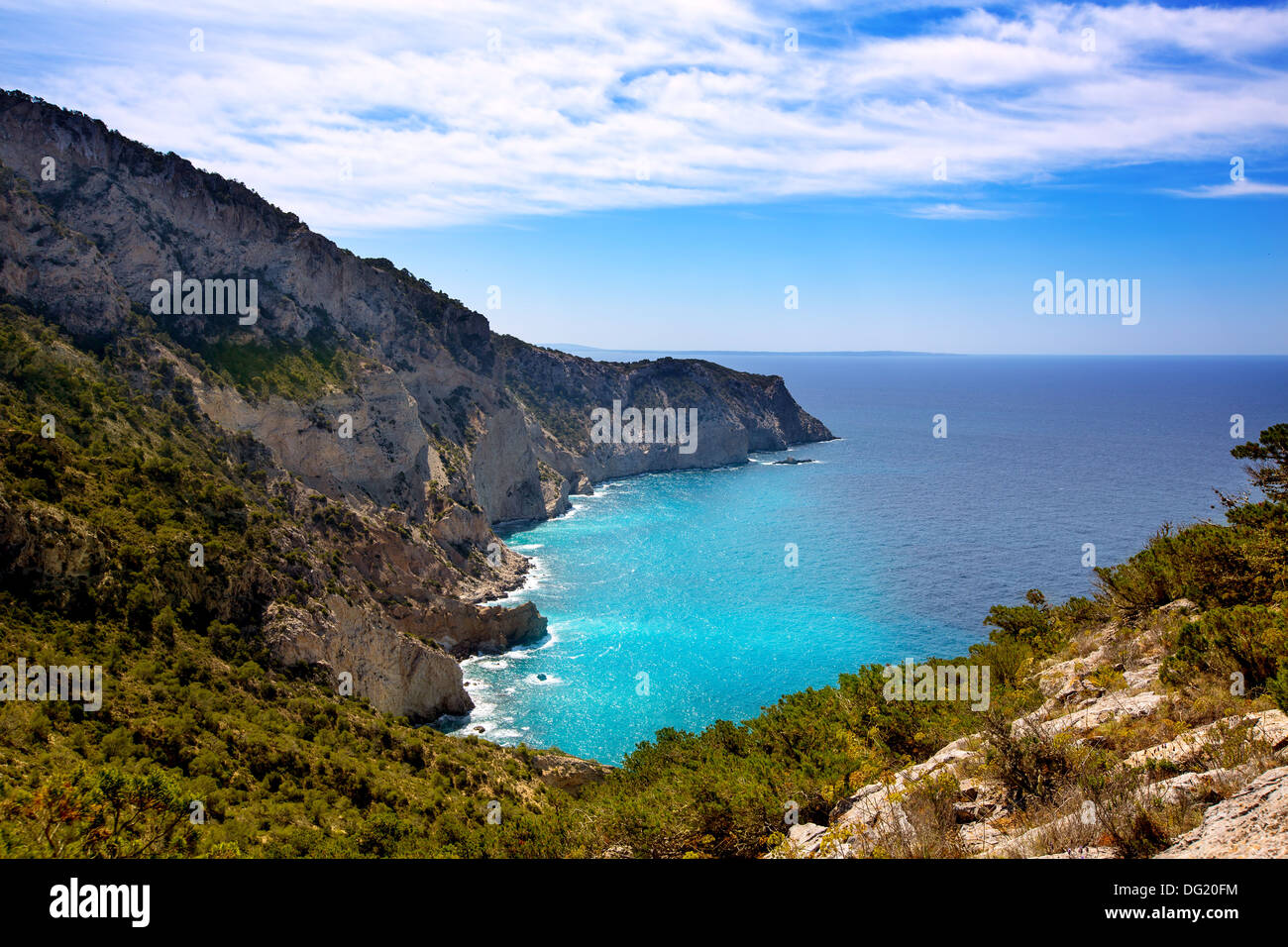 Ibiza Cap Llentrisca cape view from Sa Pedrera in Balearic Islands ...