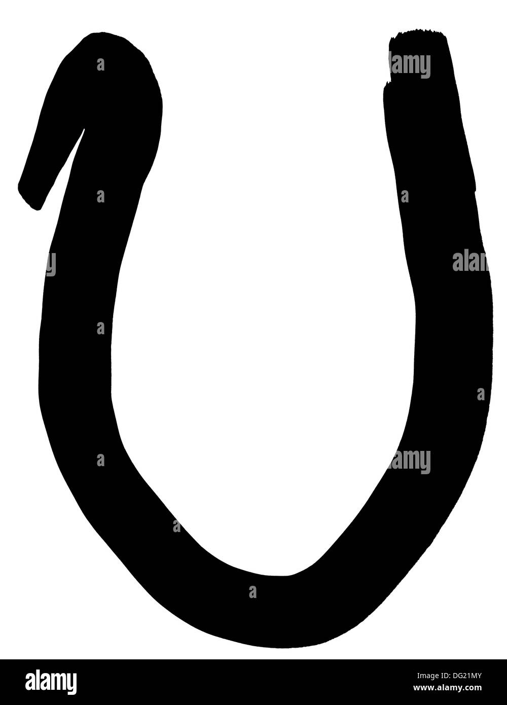 greek letter upsilon hand written in black ink on white background ...