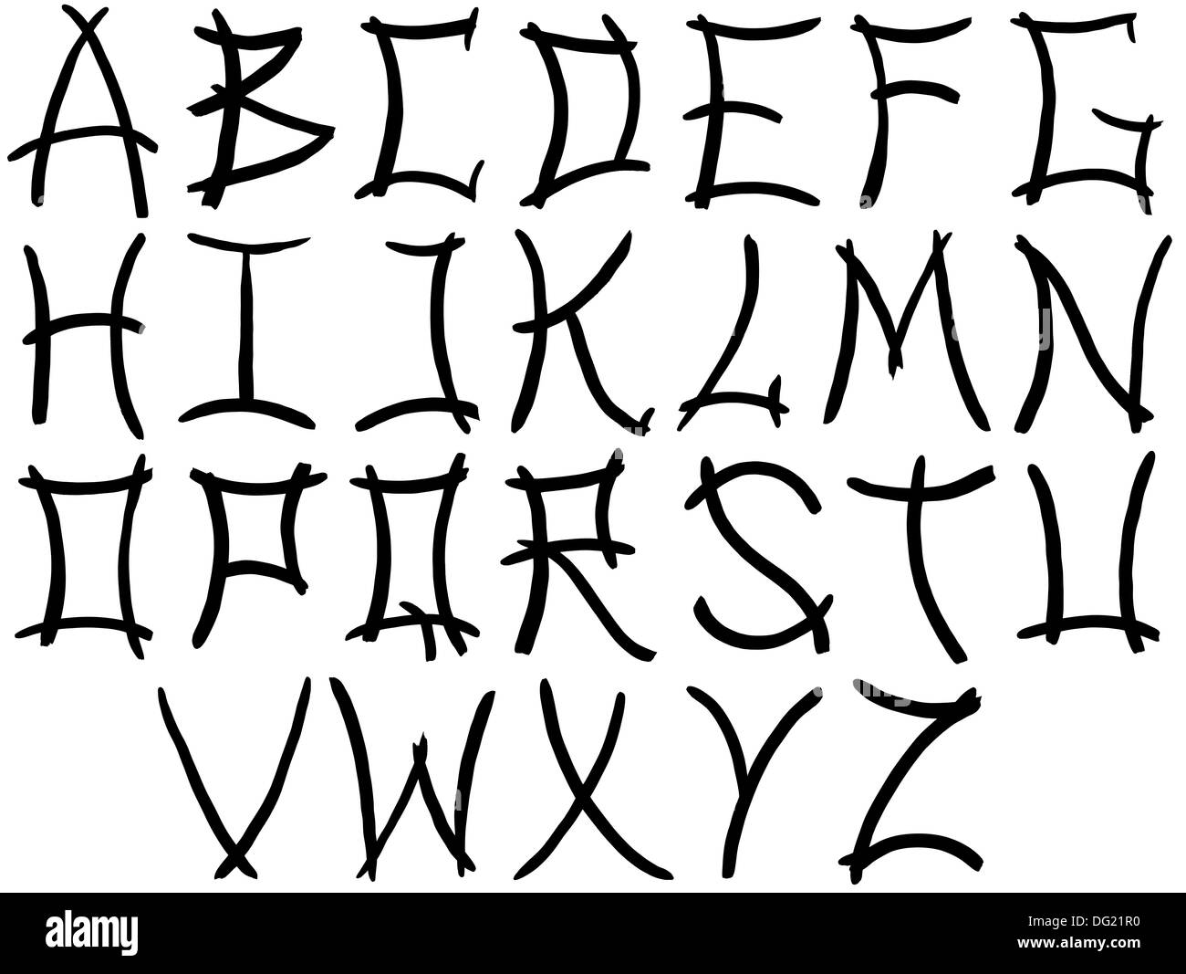 Set english capital letters hand hi-res stock photography and images ...