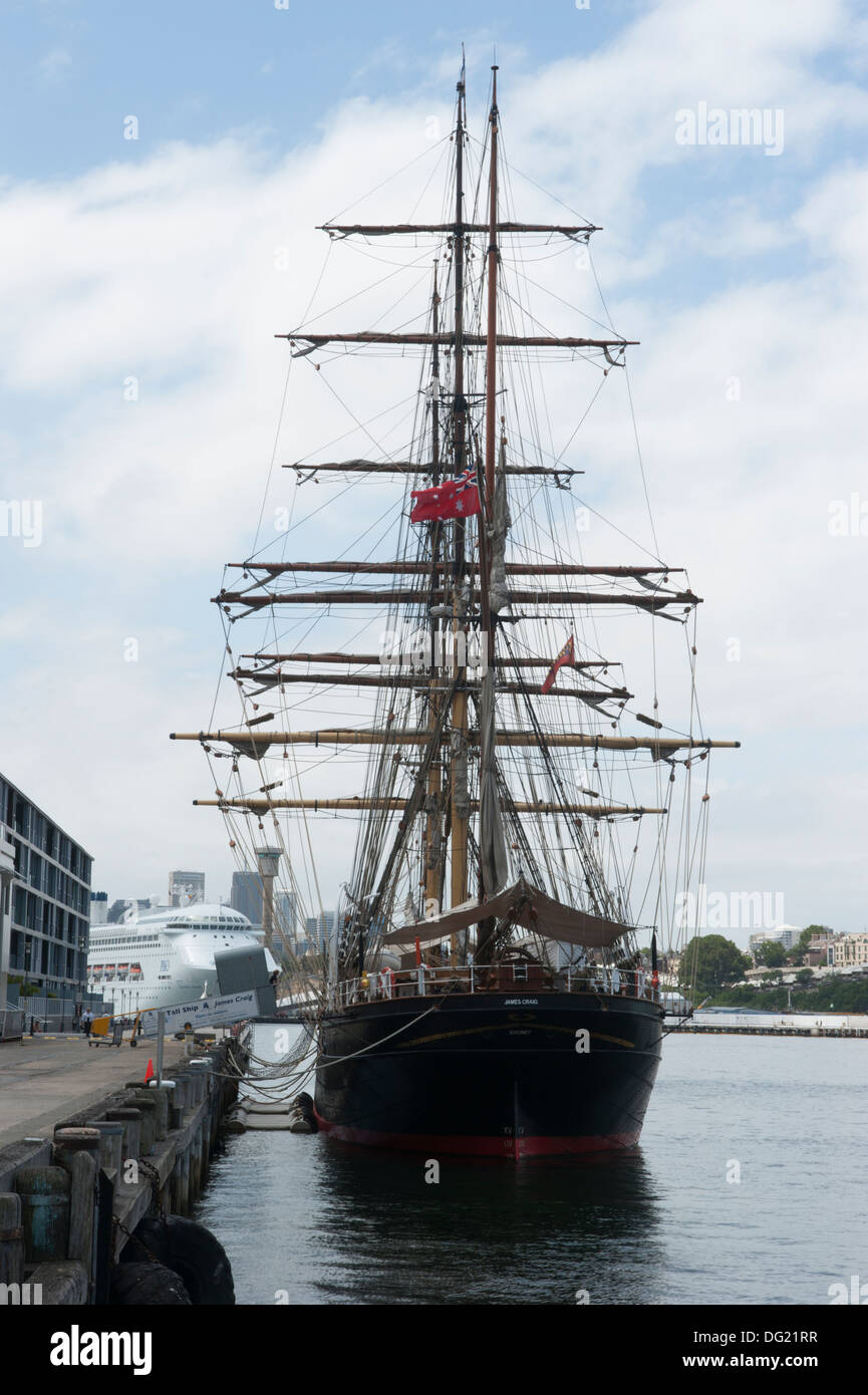 Tall ship "James Craig" at Darling Harbour in Sydney Stock Photo - Alamy