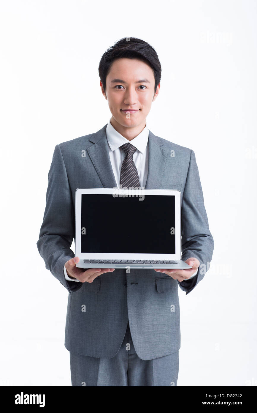 Presenting laptop hi-res stock photography and images - Alamy