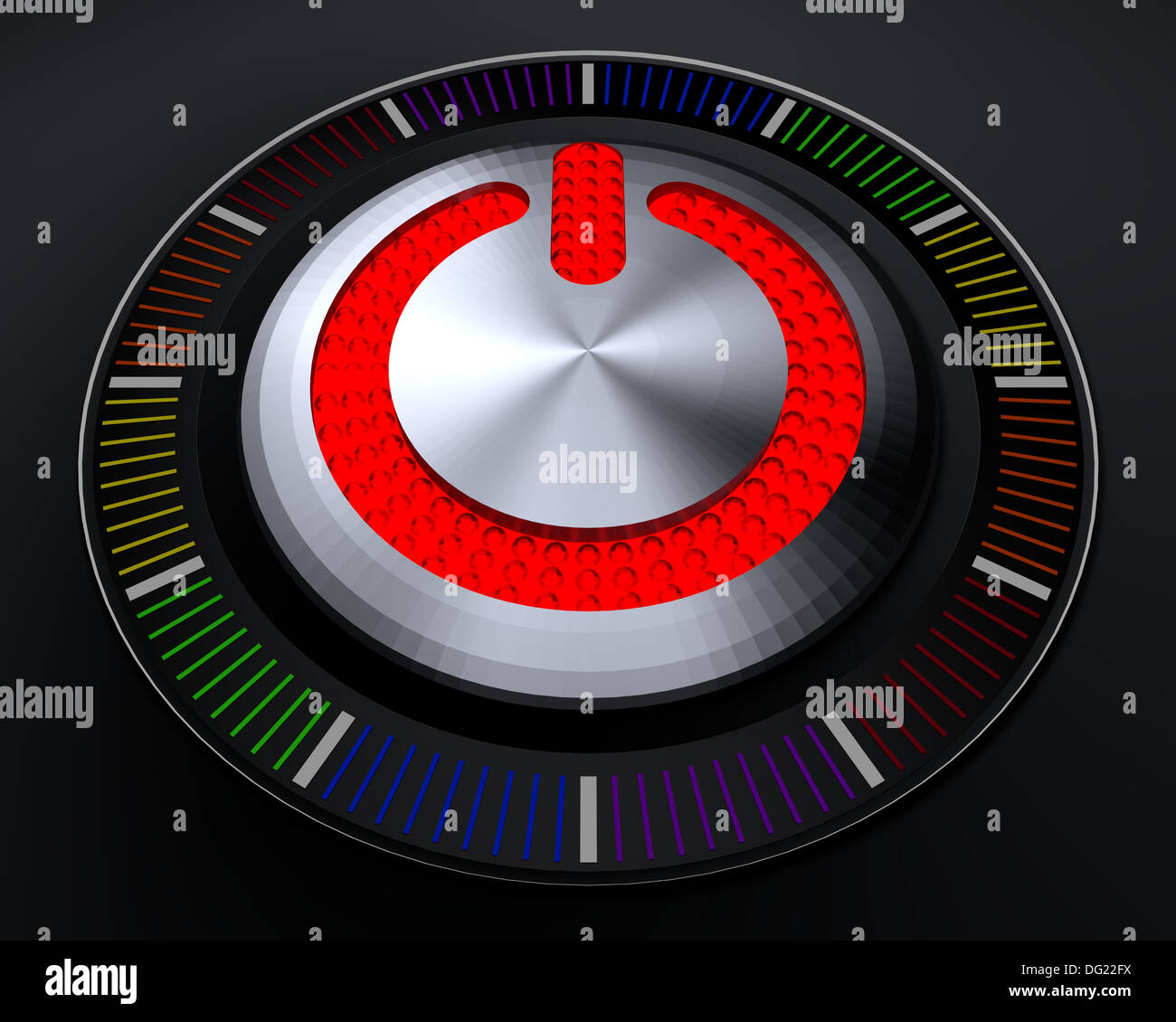 STOP Button with Glowing Red Lights on Dark Console Stock Photo - Alamy