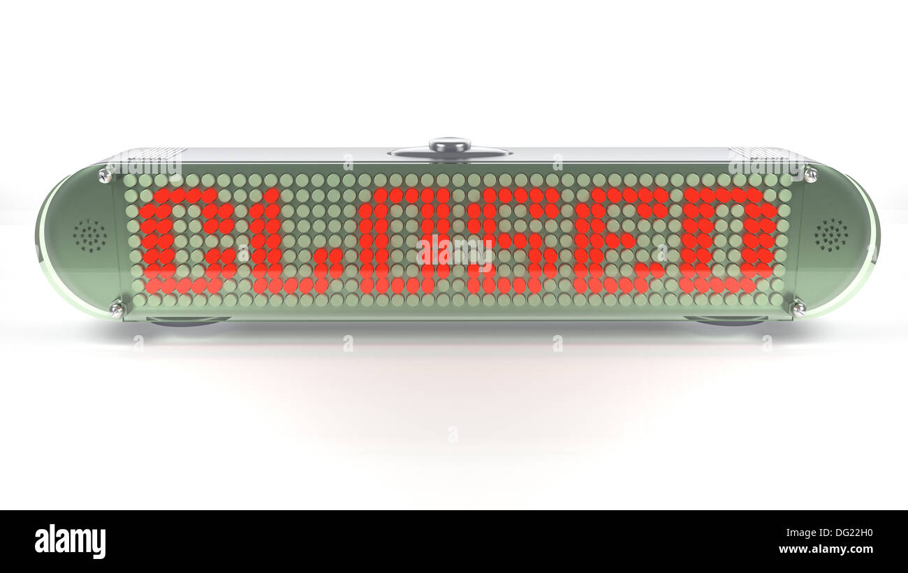 CLOSED - Digital Pin Sign with Emitting LED Light Stock Photo - Alamy