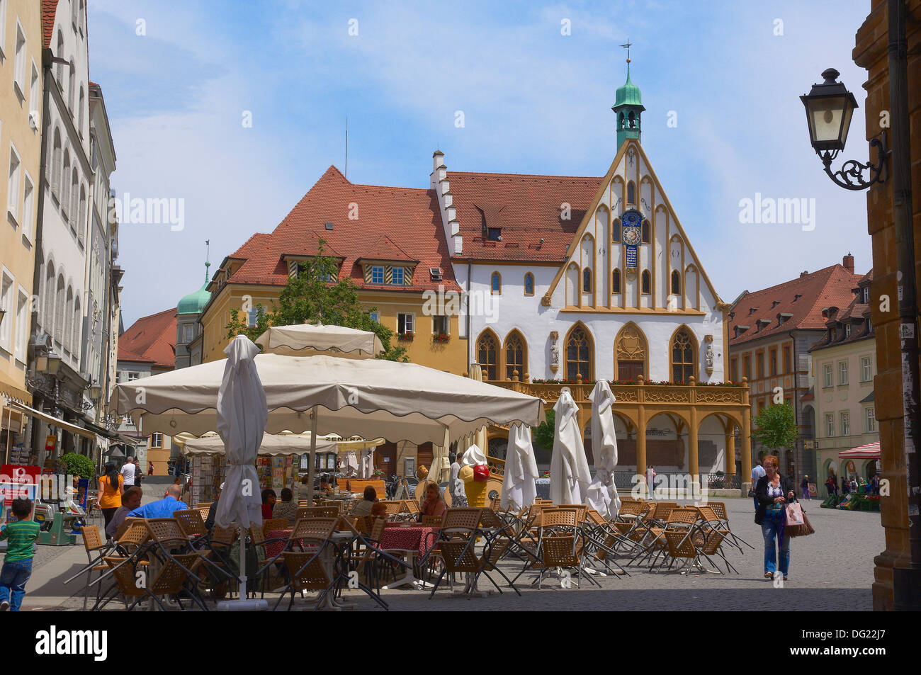 Amberg, Town hall, Marktplatz, Market Square, Upper Palatinate ...