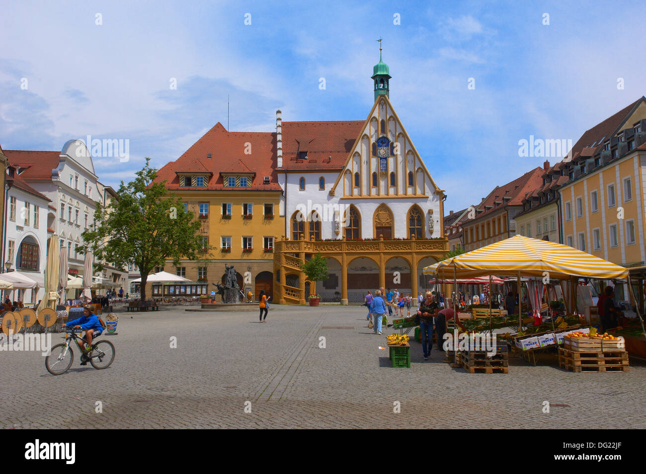 Amberg, Town hall, Marktplatz, Market Square, Upper Palatinate ...