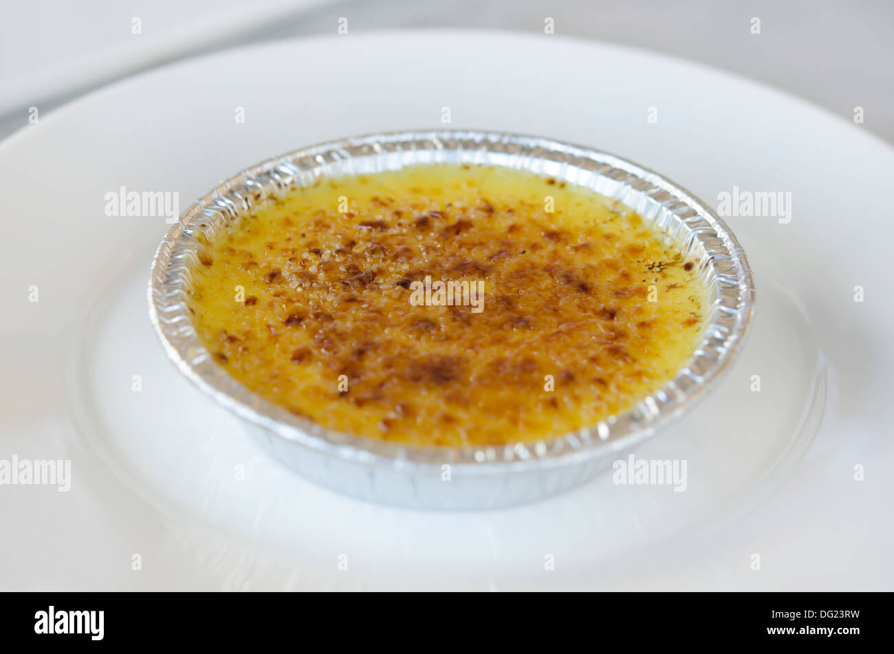 Sweet caramelized custard , French dessert - creme brulee Stock Photo ...