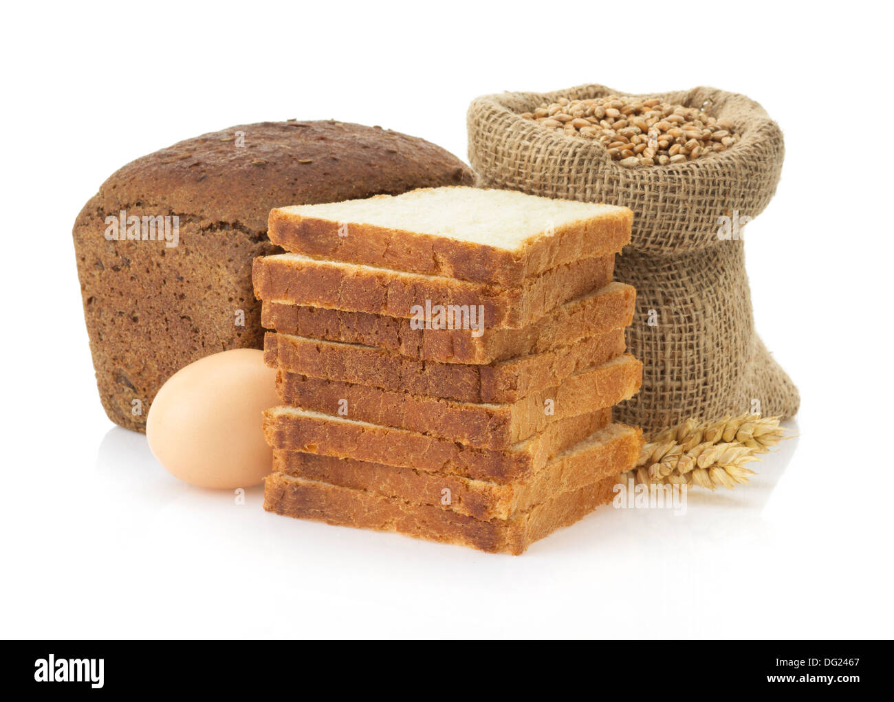 fresh bread isolated on white background Stock Photo - Alamy