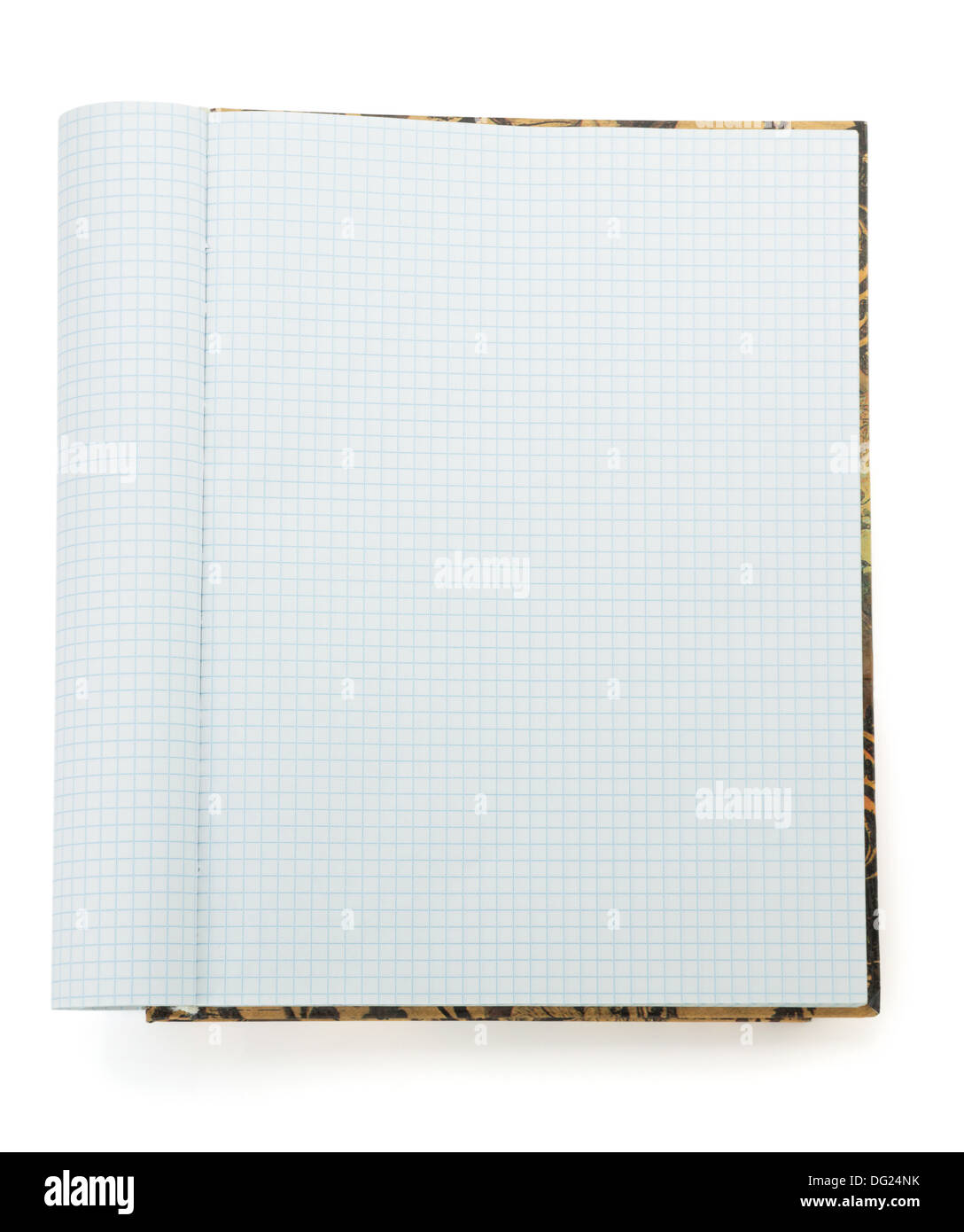 checked note paper isolated on white background Stock Photo - Alamy