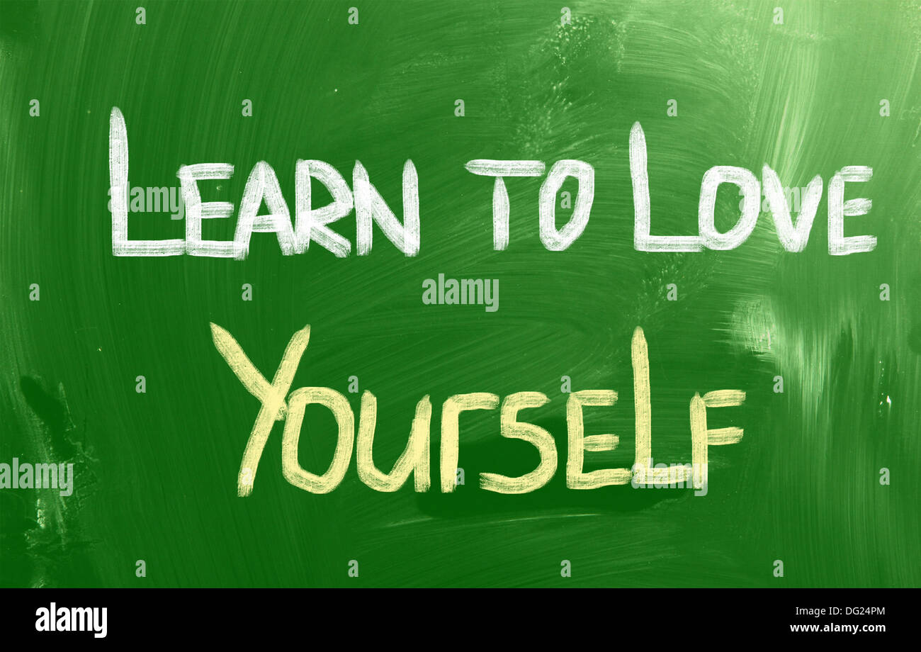 Learn To Love Yourself Concept Stock Photo - Alamy