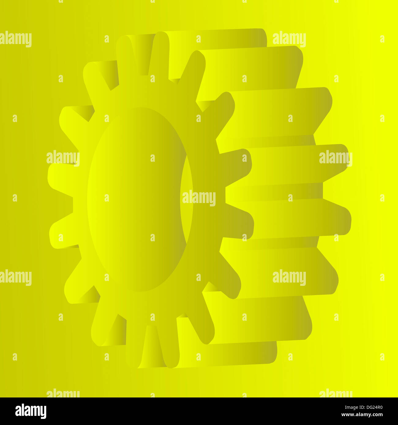 yellow gear - cog wheel Stock Photo - Alamy