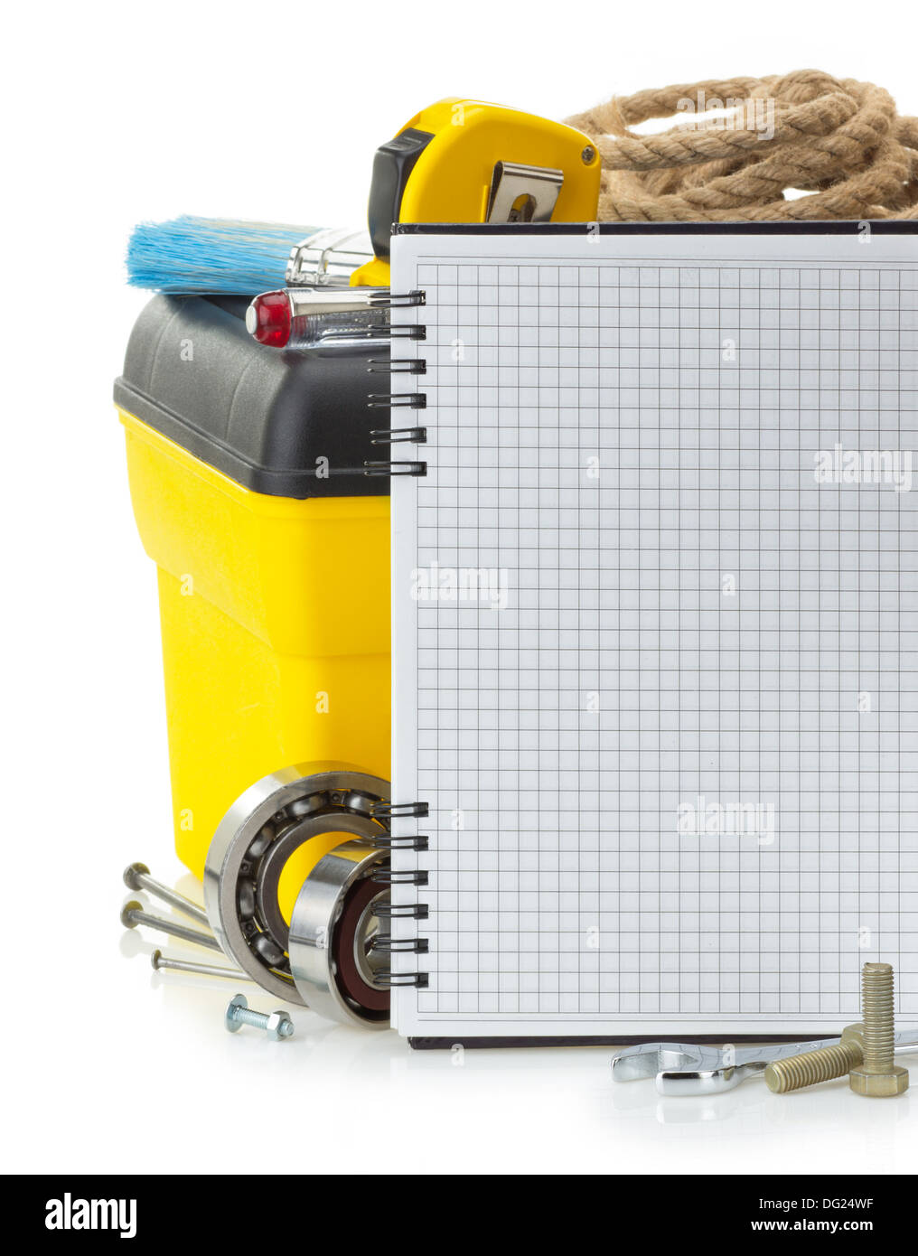 set of tools and instruments isolated on white background Stock Photo ...