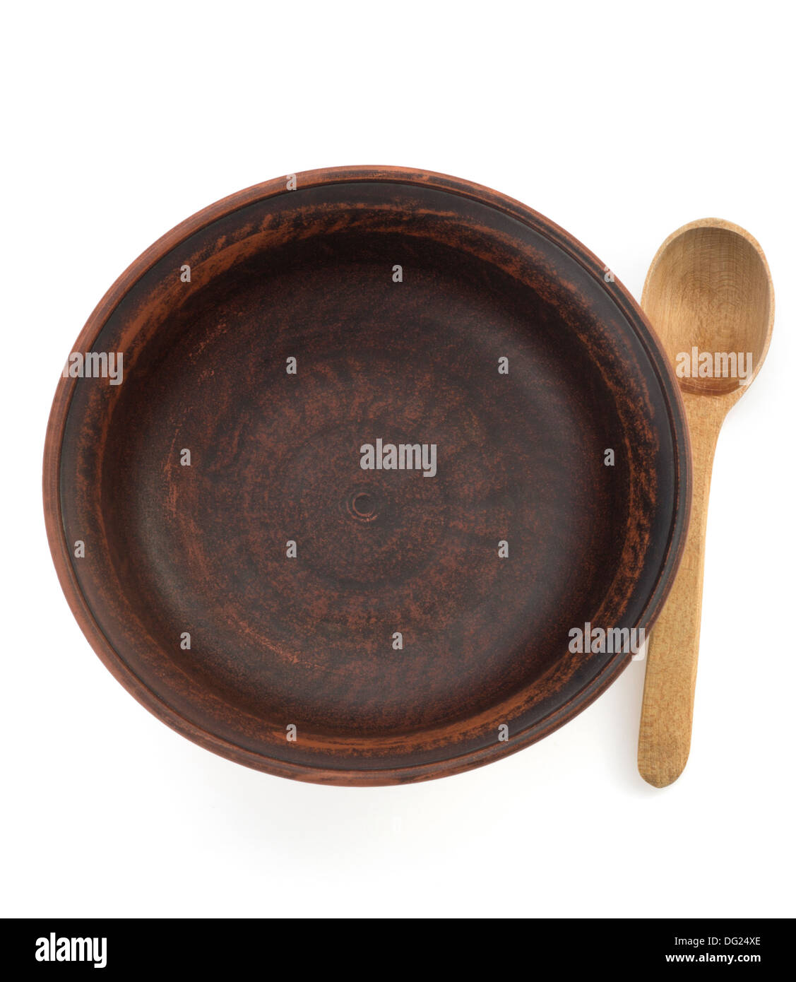 plate and spoon isolated on white background Stock Photo - Alamy