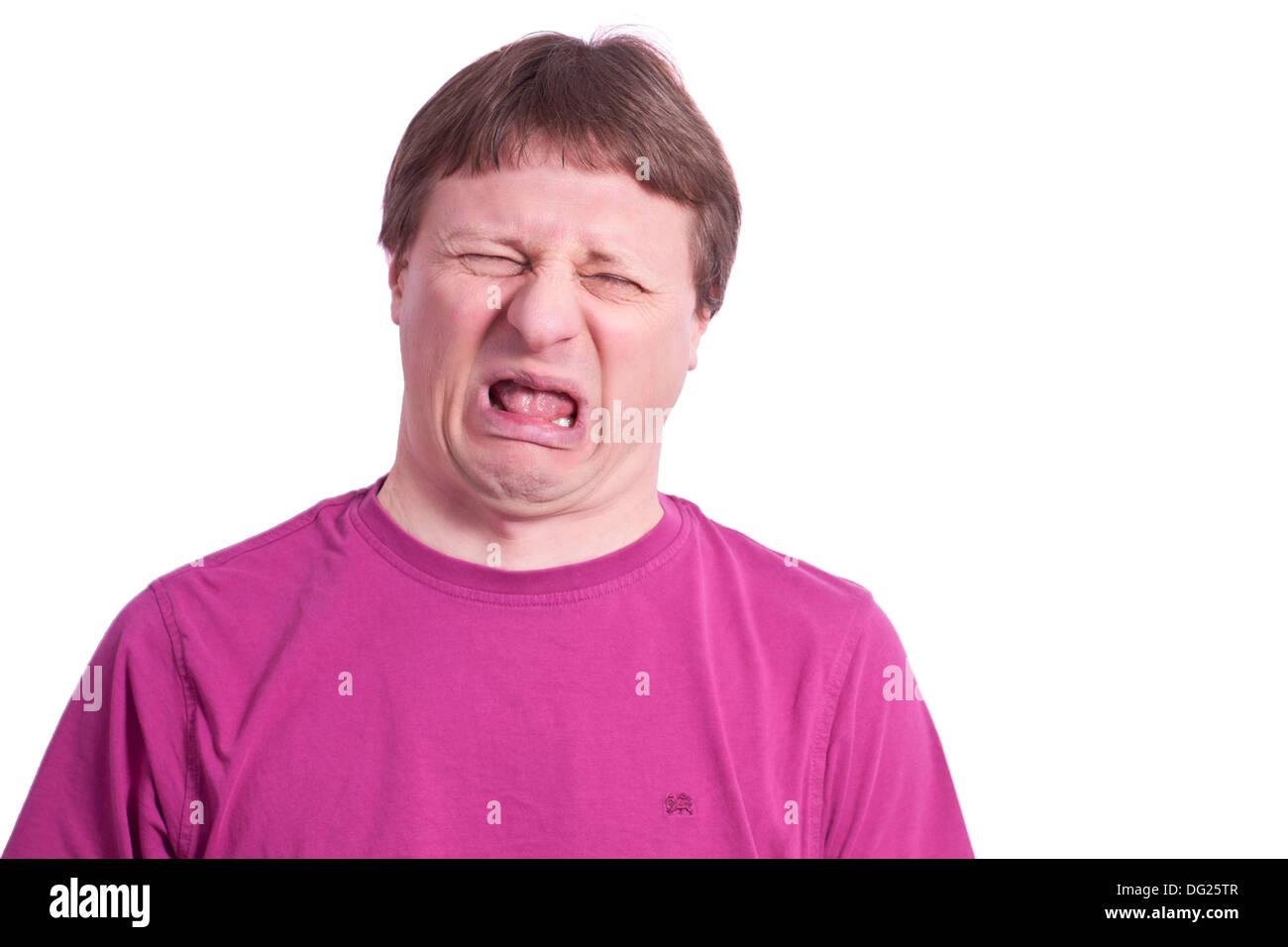 Face contorted with pain hi-res stock photography and images - Alamy
