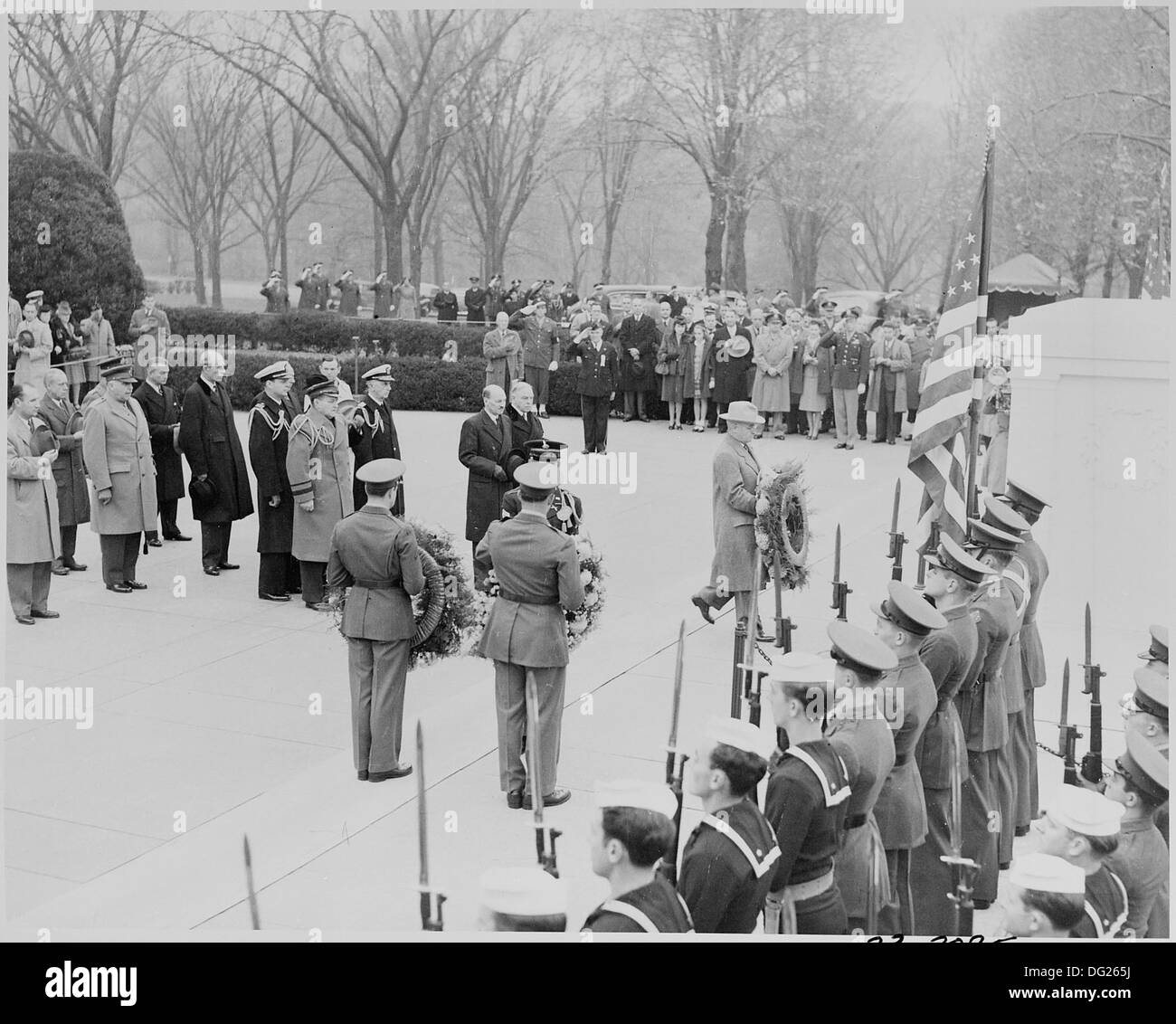 President Harry S. Truman is pictured laying a wreath at the Tomb of ...